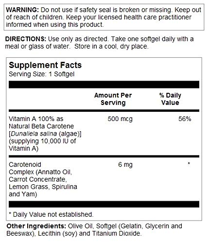 Solaray carotene supplement benefits