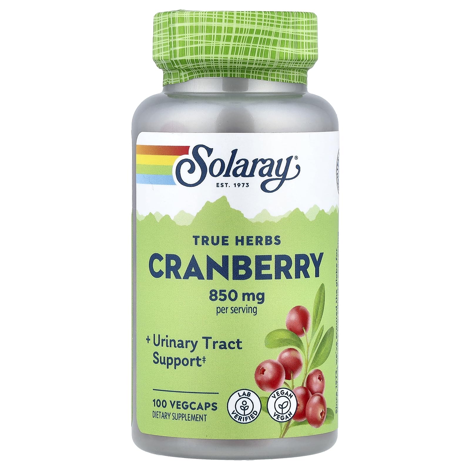 Solaray cranberry capsules for urinary health