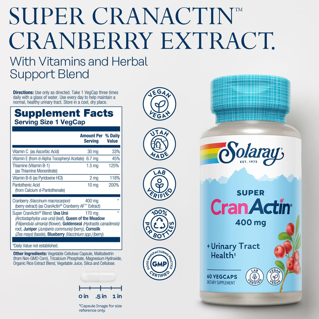 SOLARAY cranberry vegcaps for wellness
