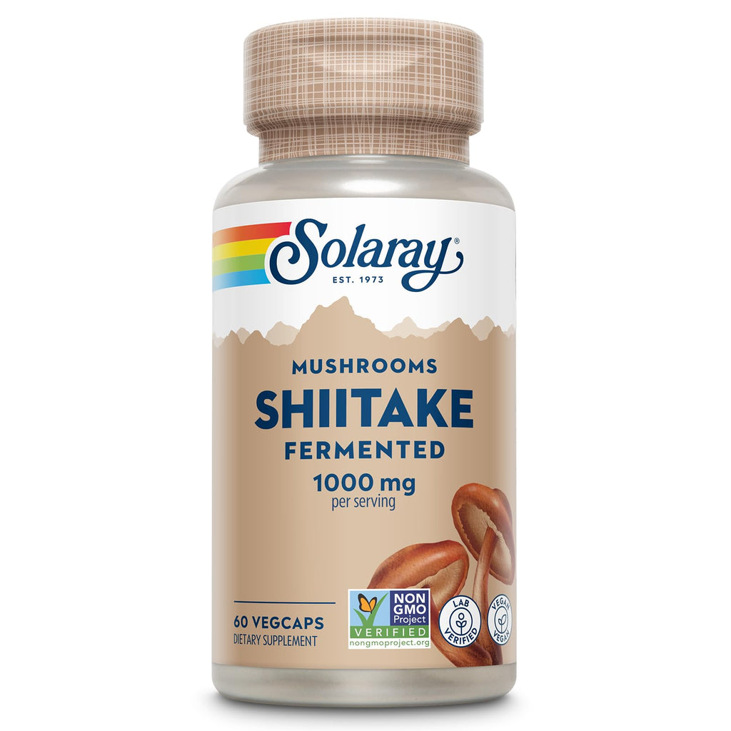 SOLARAY fermented shiitake mushroom capsules