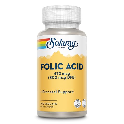 SOLARAY folic acid 800 mcg capsules