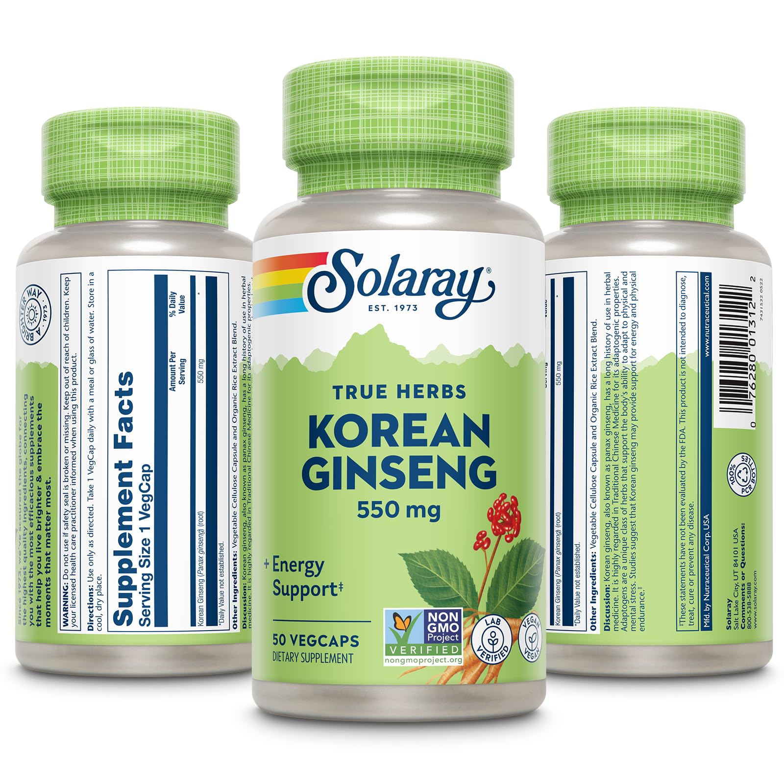 SOLARAY ginseng VegCaps benefits