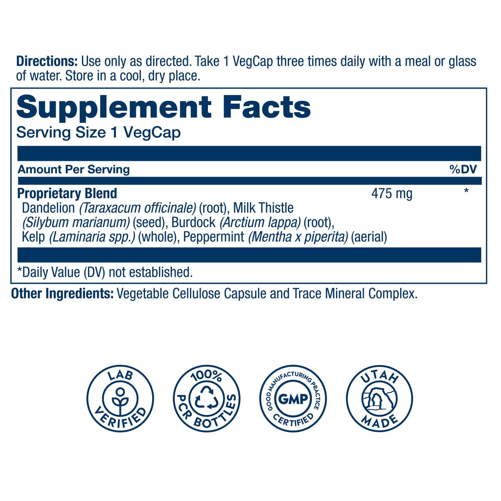 SOLARAY herbal liver blend supplement