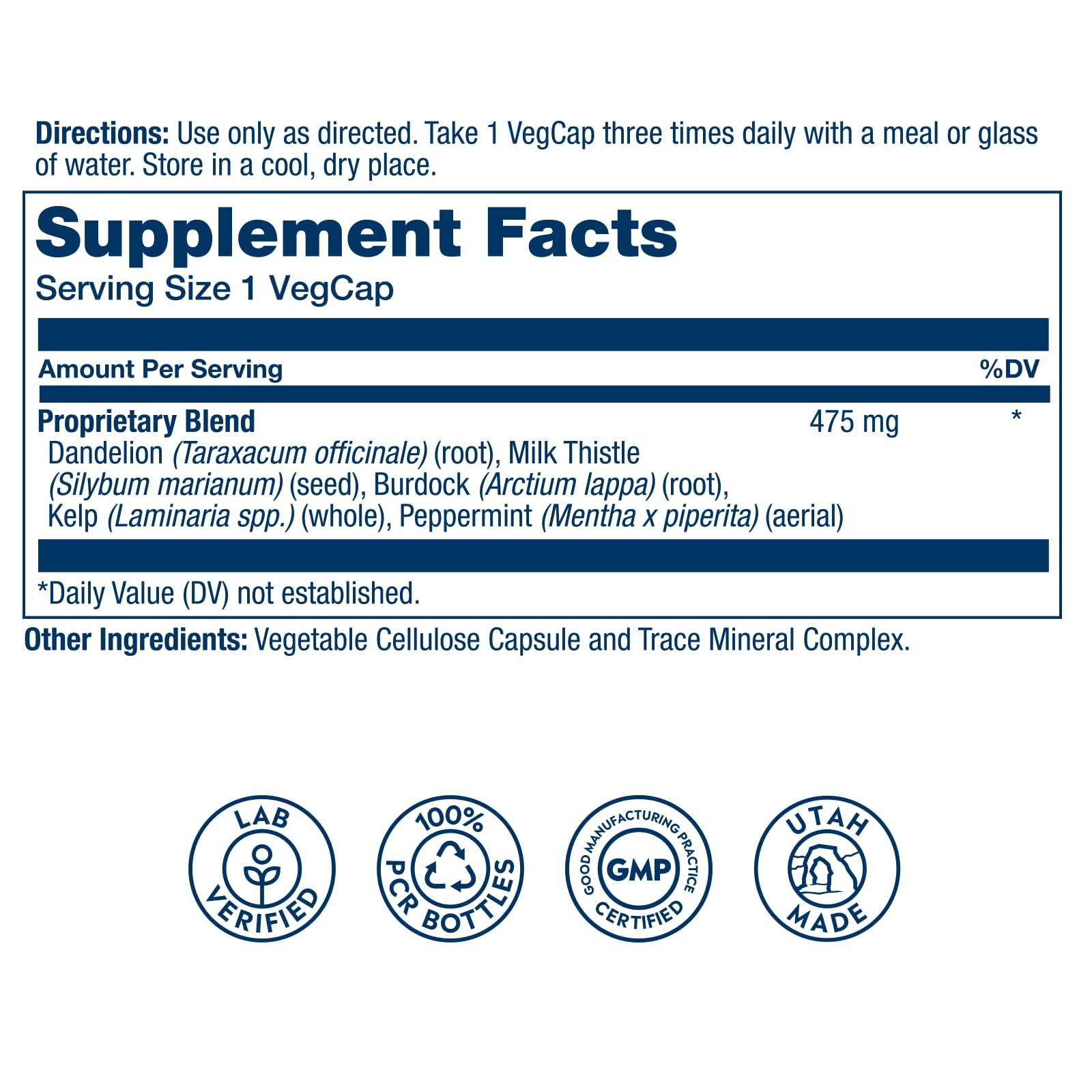 SOLARAY herbal liver blend supplement