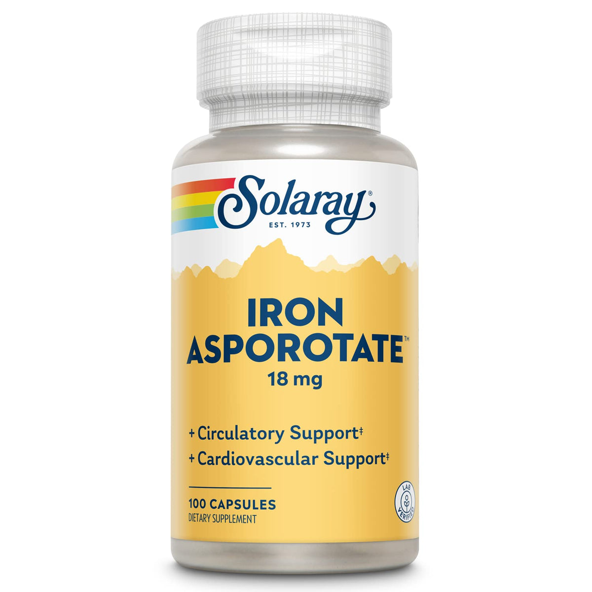 Solaray Iron Asporotate 18 mg capsules