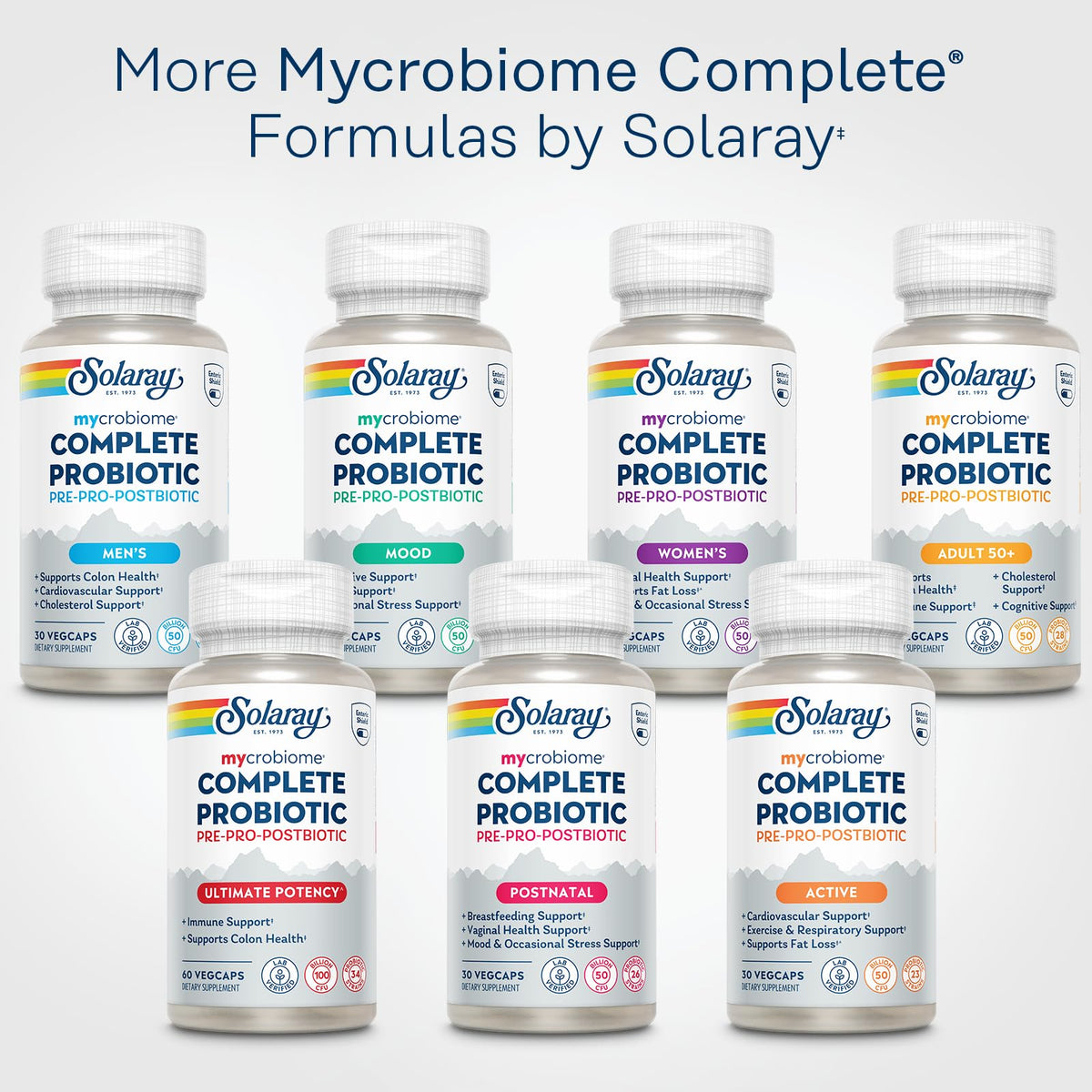 SOLARAY Mycrobiome probiotics for seniors