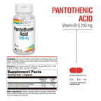 Solaray Pantothenic Acid supports metabolism