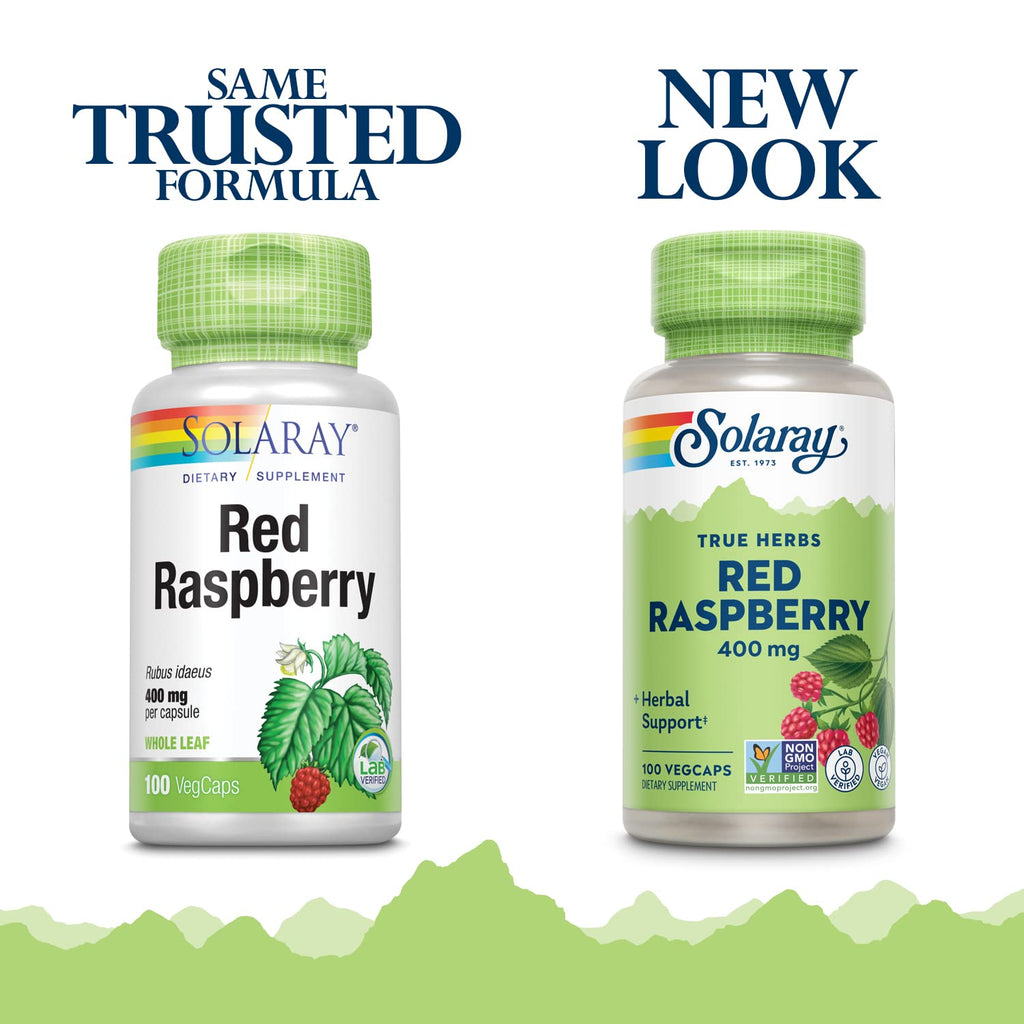 SOLARAY Red Raspberry Leaf vegan capsules