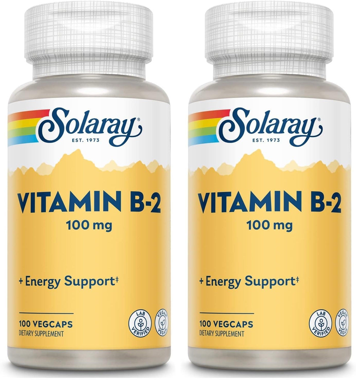 SOLARAY Vitamin B-2 Riboflavin capsules for energy