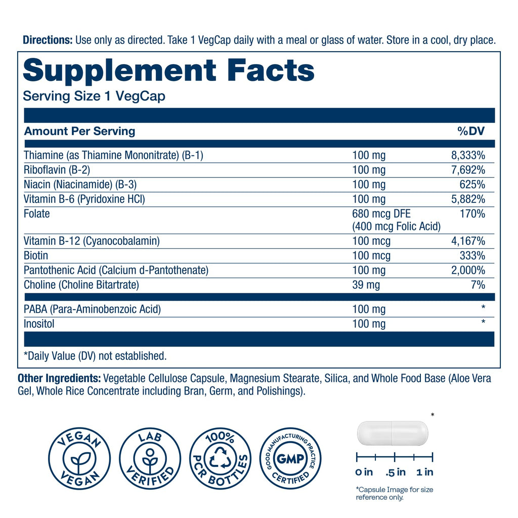 SOLARAY vitamin b complex supports metabolism