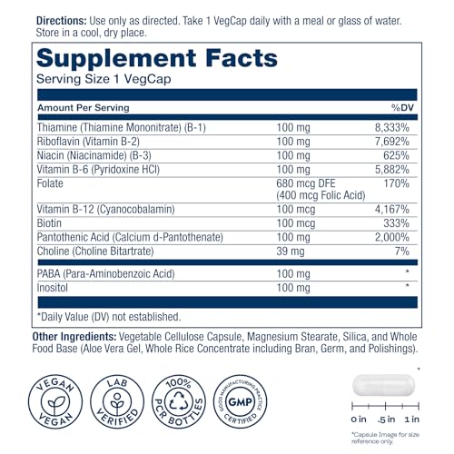 SOLARAY vitamin b complex supports metabolism