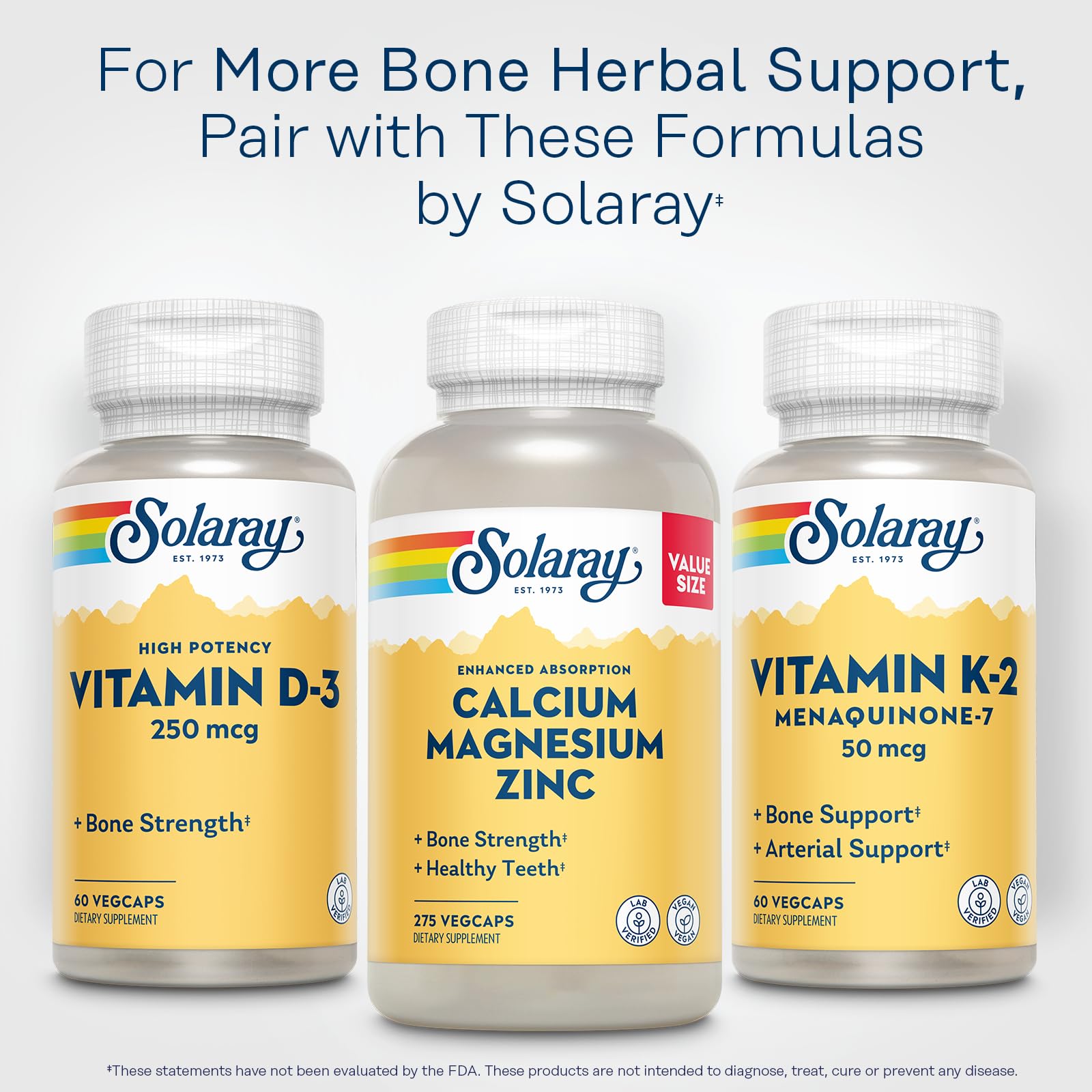 SOLARAY vitamin D3 for calcium absorption