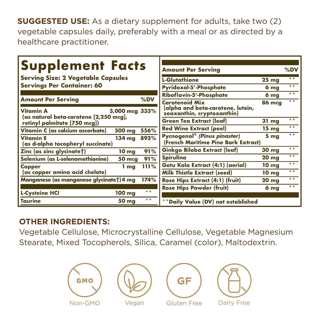 Solgar Antioxidant Formula for immune support