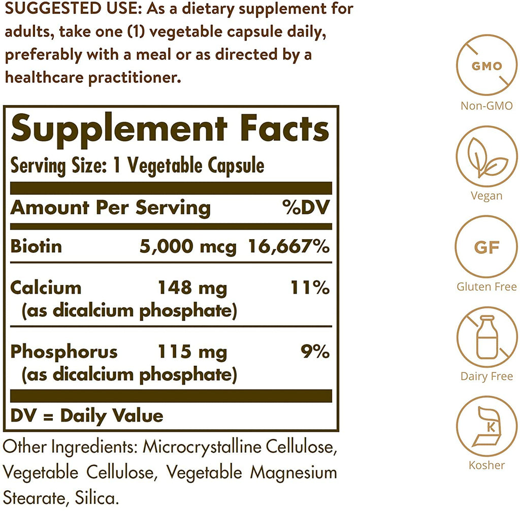 Solgar biotin for healthy hair