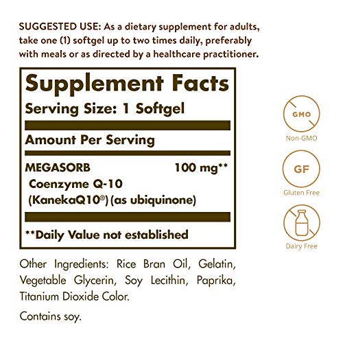 solgar coq10 100 mg benefits