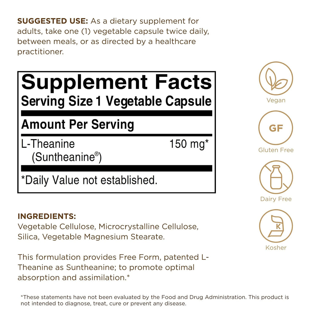 Solgar l-theanine for stress relief