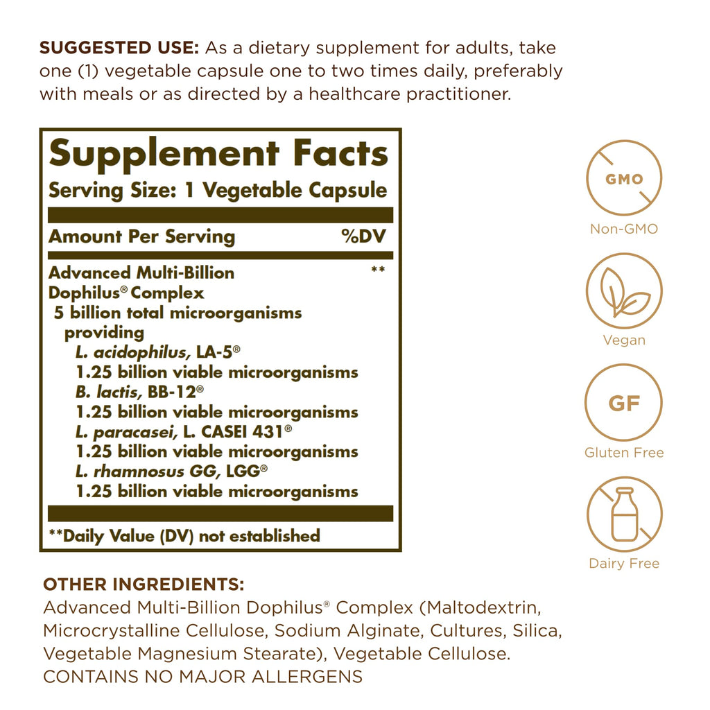SOLGAR probiotics for gut balance