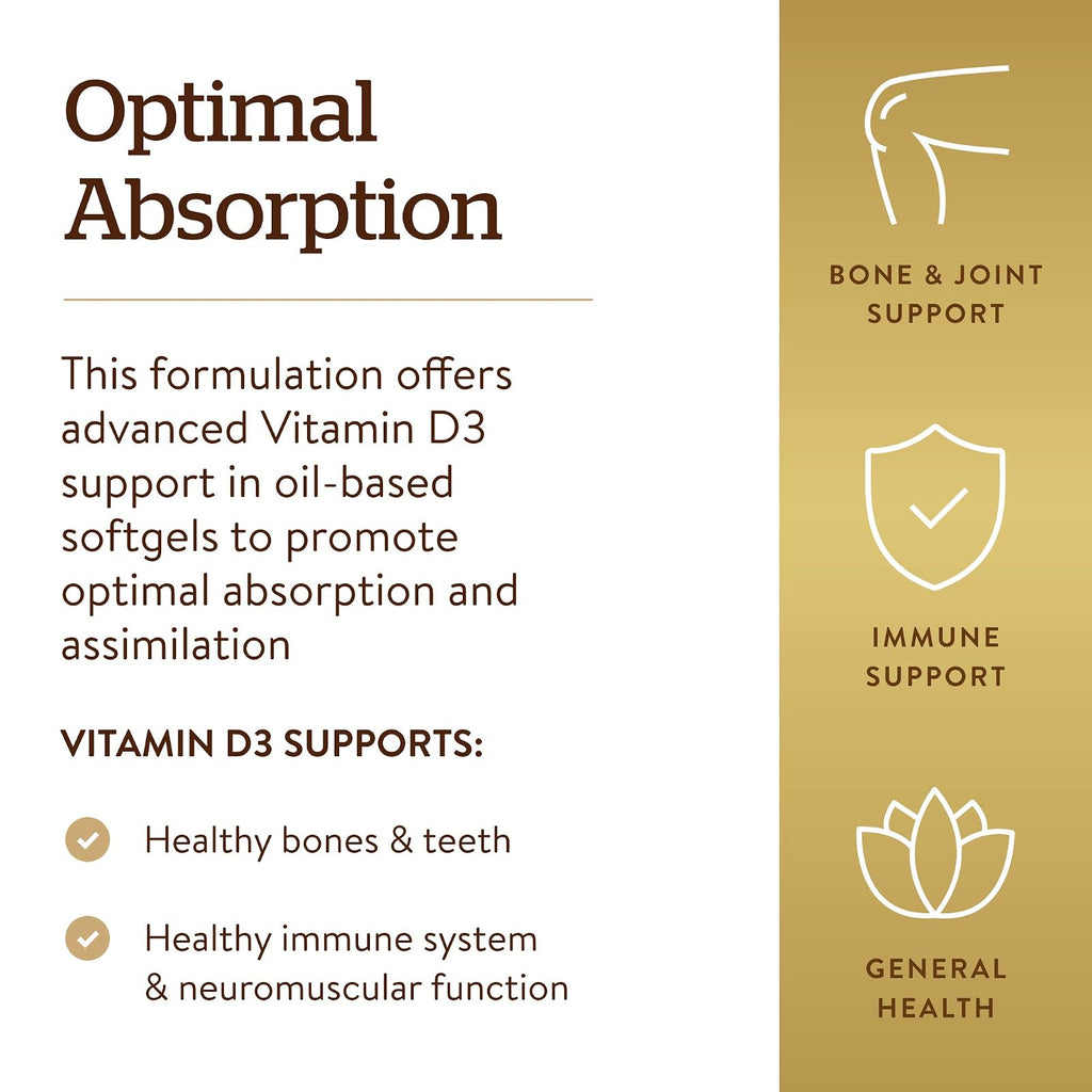 Solgar vitamin D3 for bone health