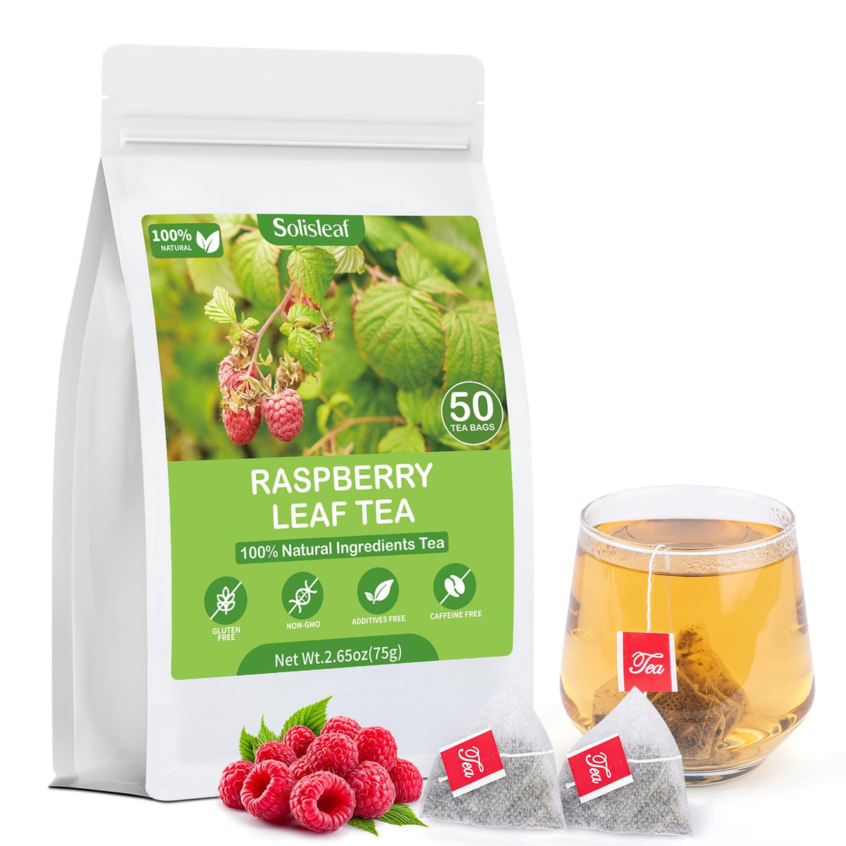 Solisleaf raspberry leaf tea bags