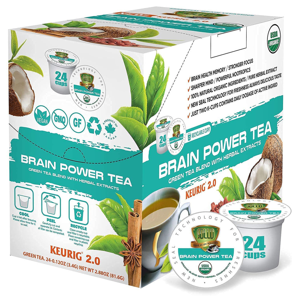 SOLLO Brain Power green tea pods