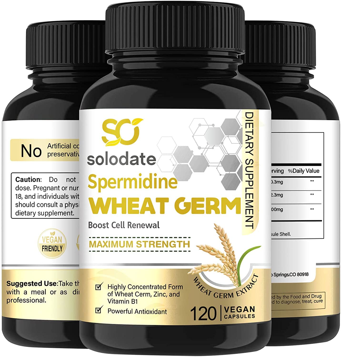 Solodate spermidine supplement for healthy aging