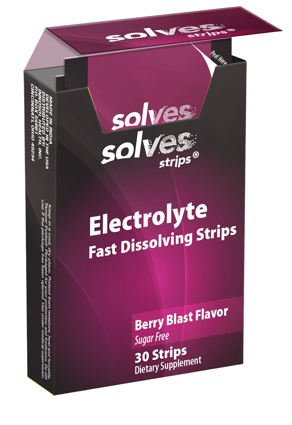 Solves electrolyte strips for hydration
