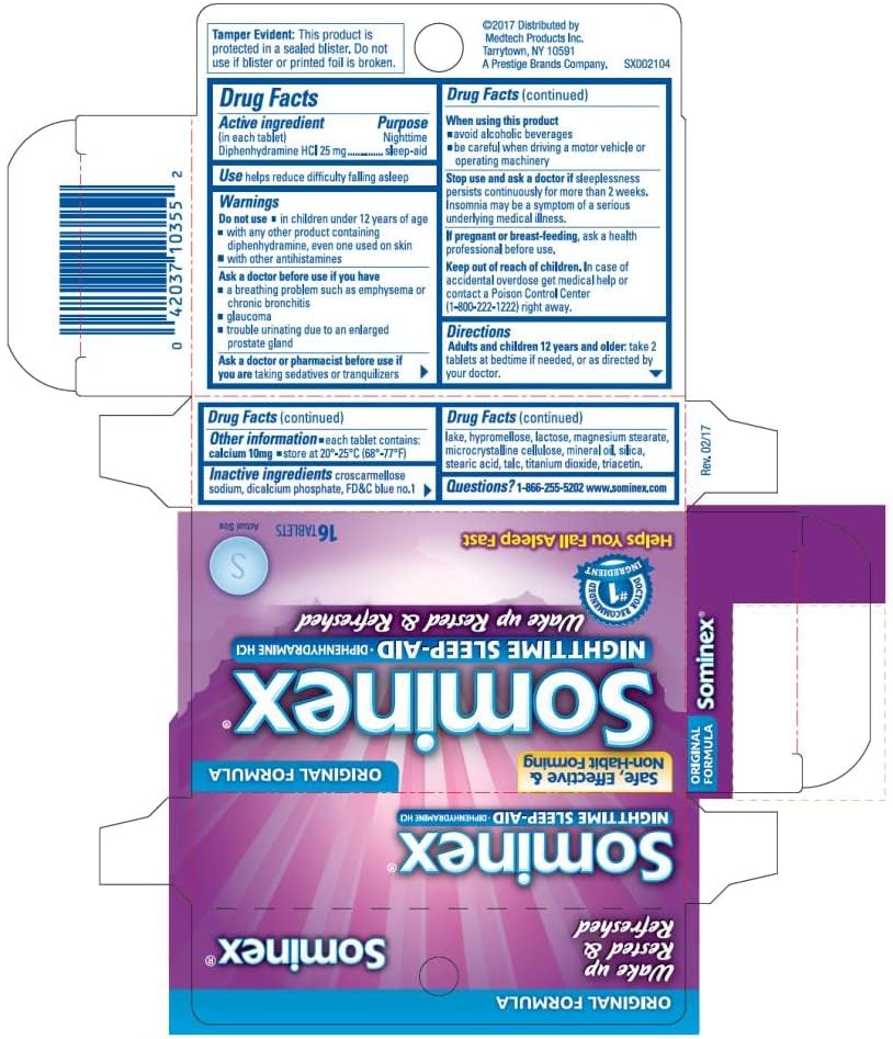 Sominex original formula for relaxation