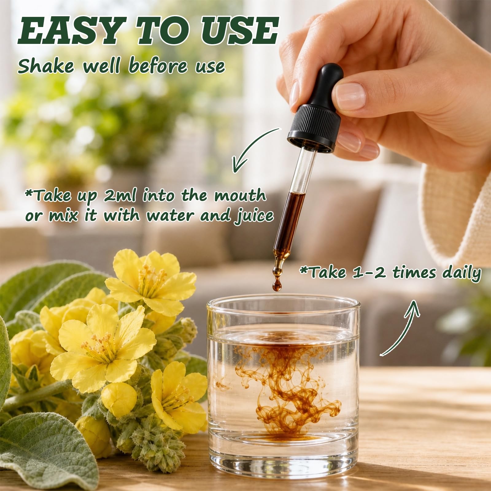 soothe throat with mullein tincture