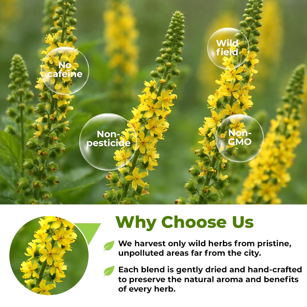 Soothing agrimony tea for digestive health
