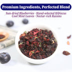 soothing blueberry herbal tea blend