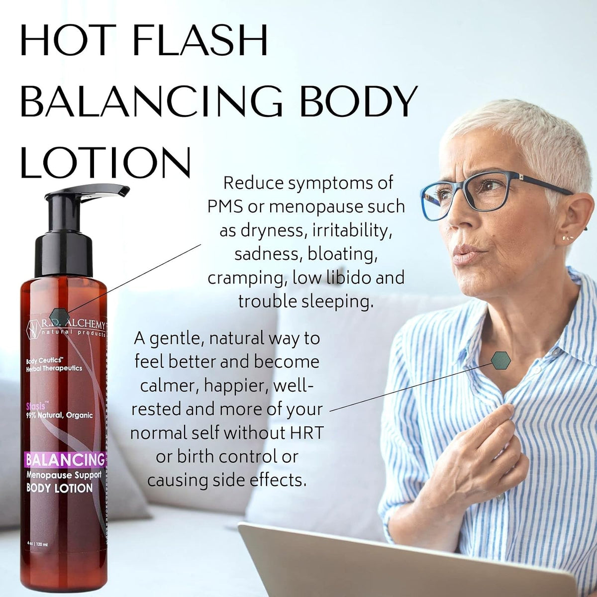 soothing body lotion for menopause relief