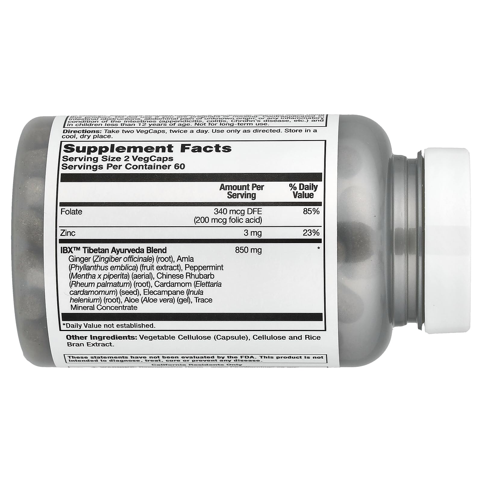 Soothing bowel formula with digestive enzymes