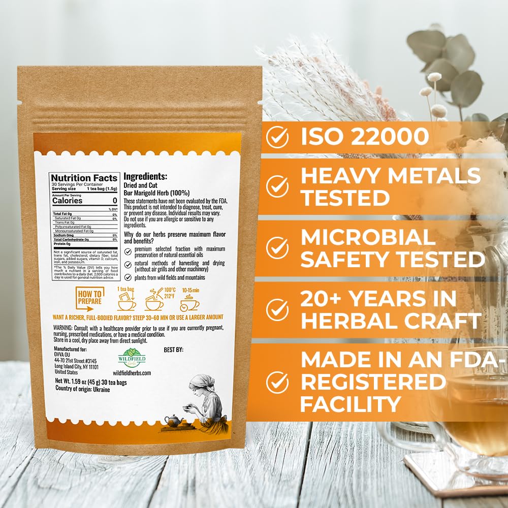 soothing Bur-Marigold herbal infusion