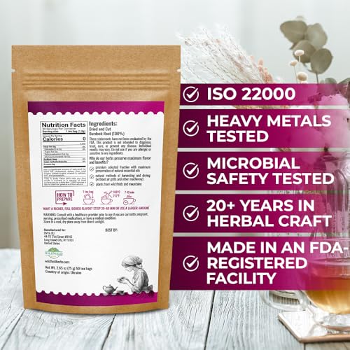 soothing burdock root herbal beverage