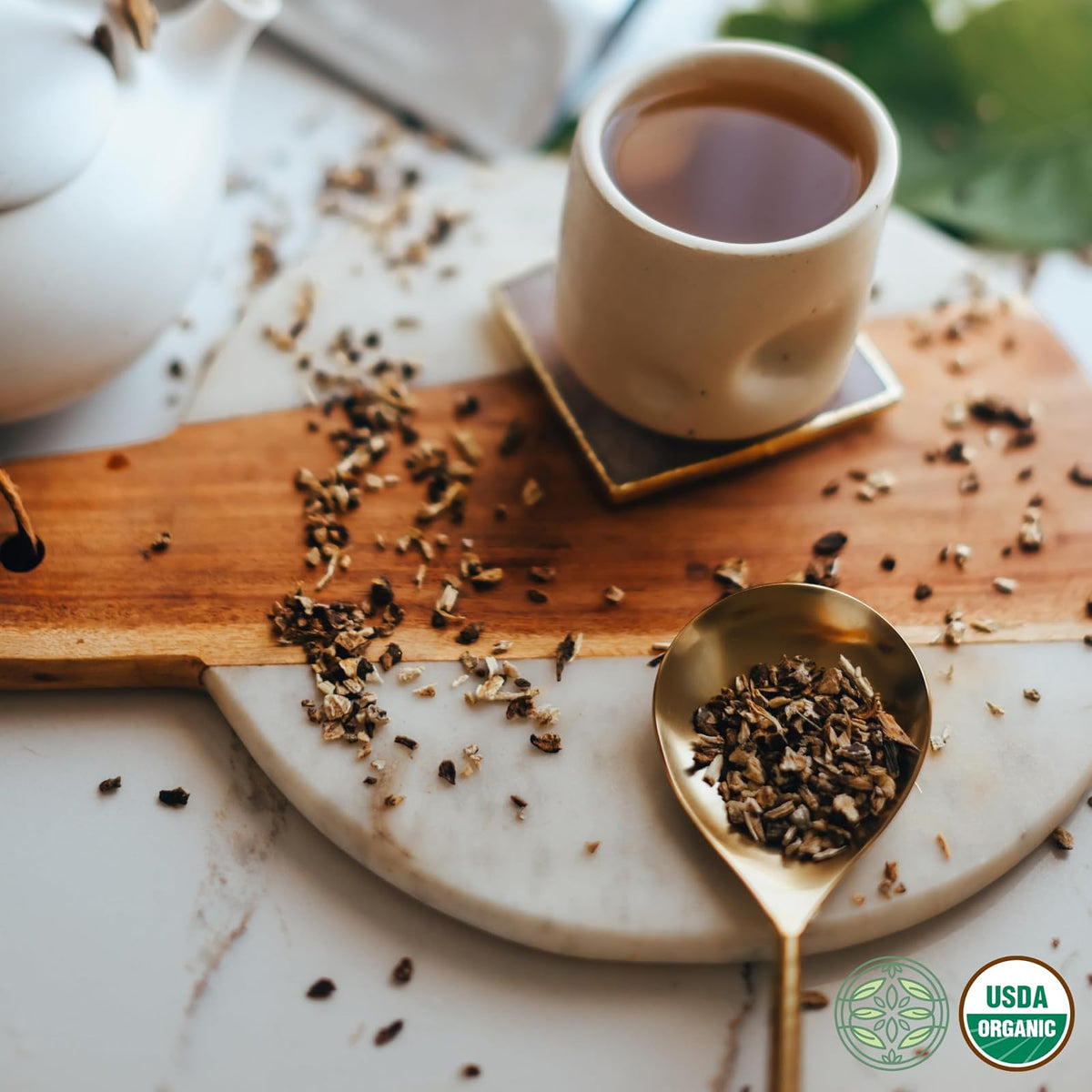 soothing burdock root herbal infusion