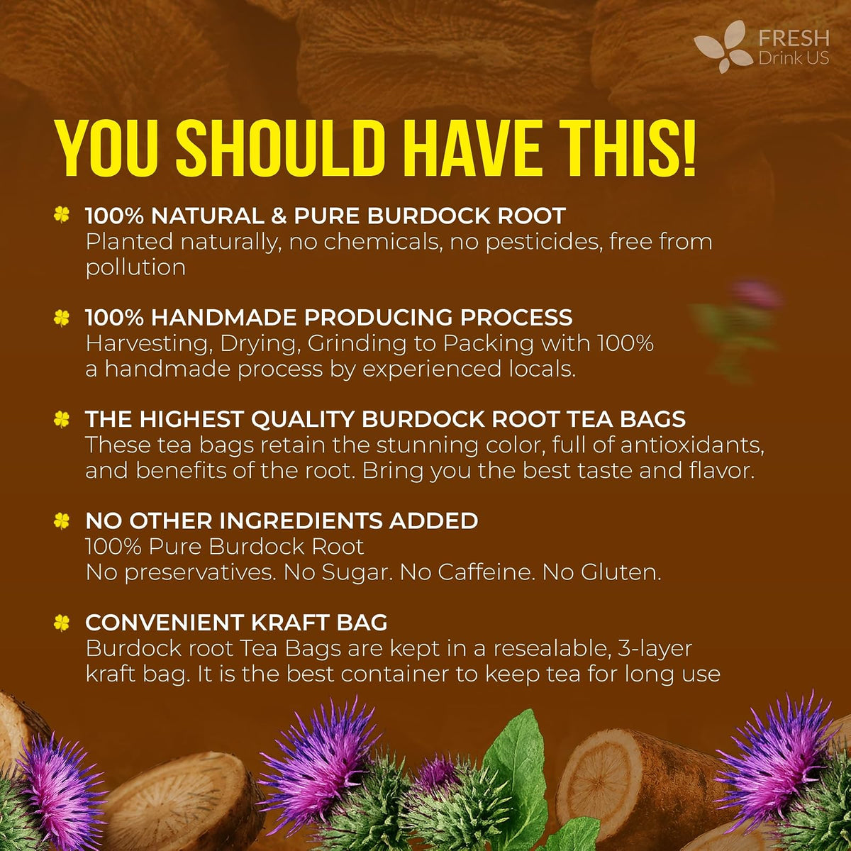 soothing burdock root herbal infusion