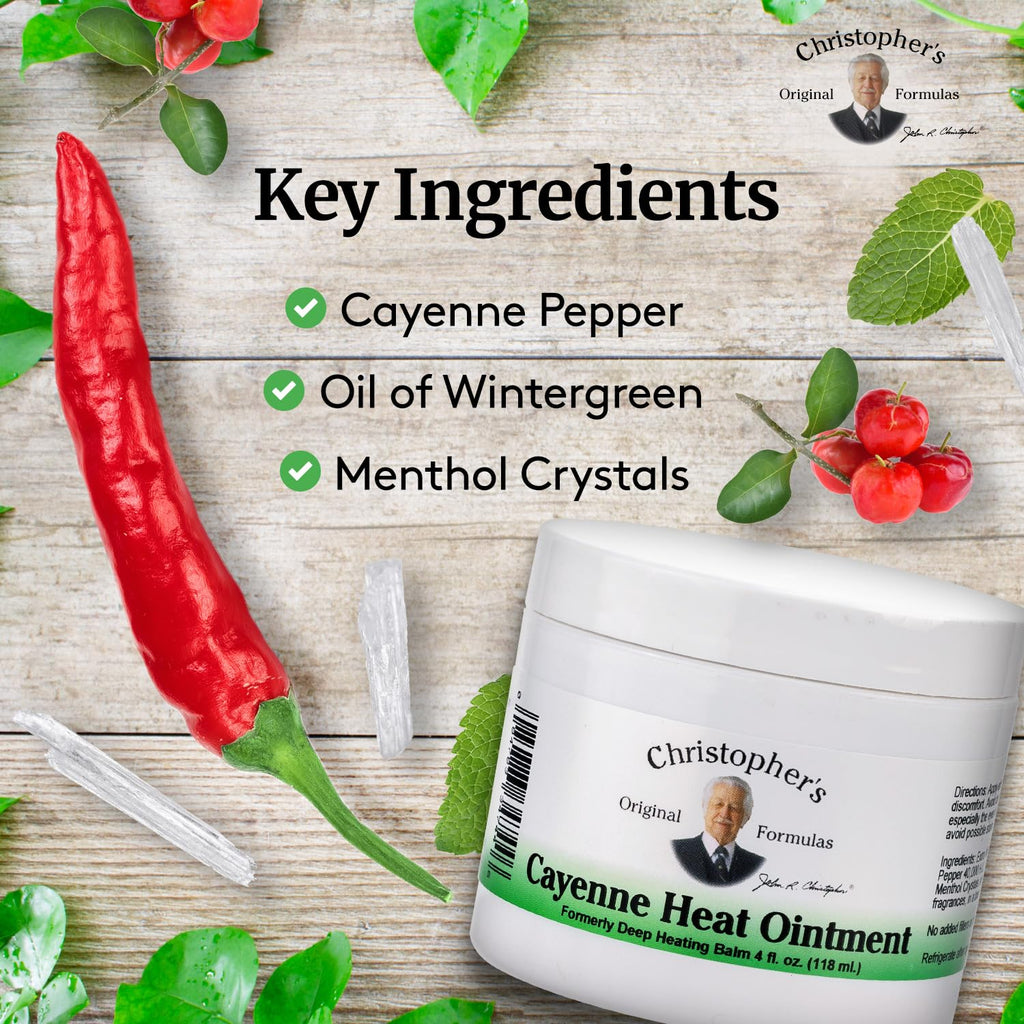 Soothing cayenne ointment for sore muscles