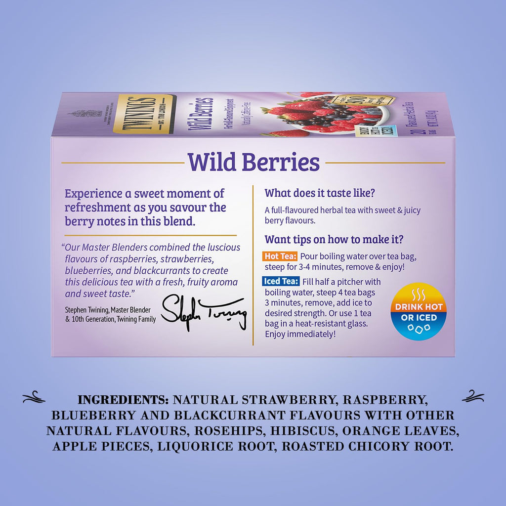 soothing chamomile and berry infusion