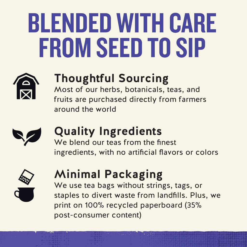 soothing chamomile and blueberry tea