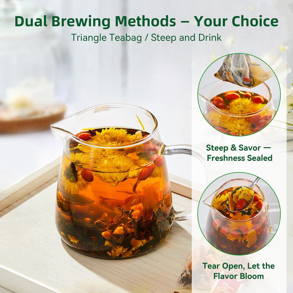 soothing chamomile and dandelion infusion