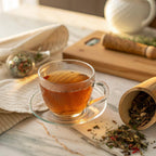 soothing chamomile and dandelion tea