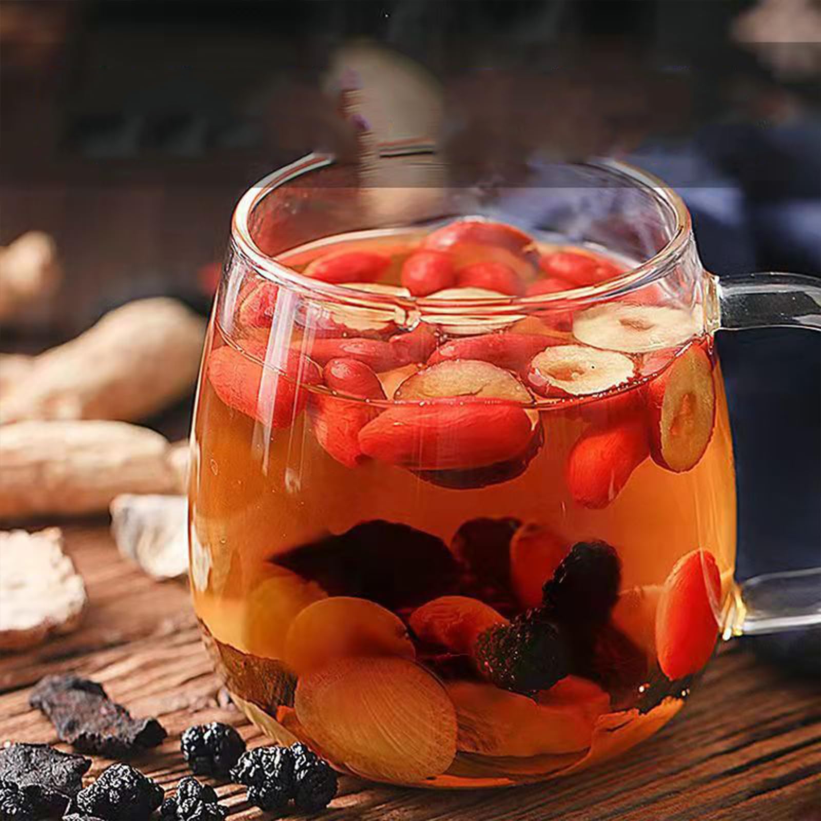 soothing chamomile and ginseng tea