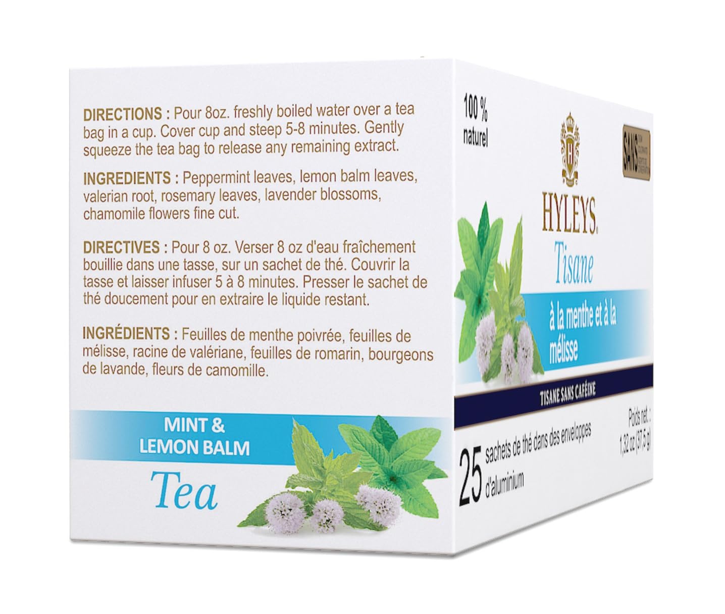 soothing chamomile and lemon balm
