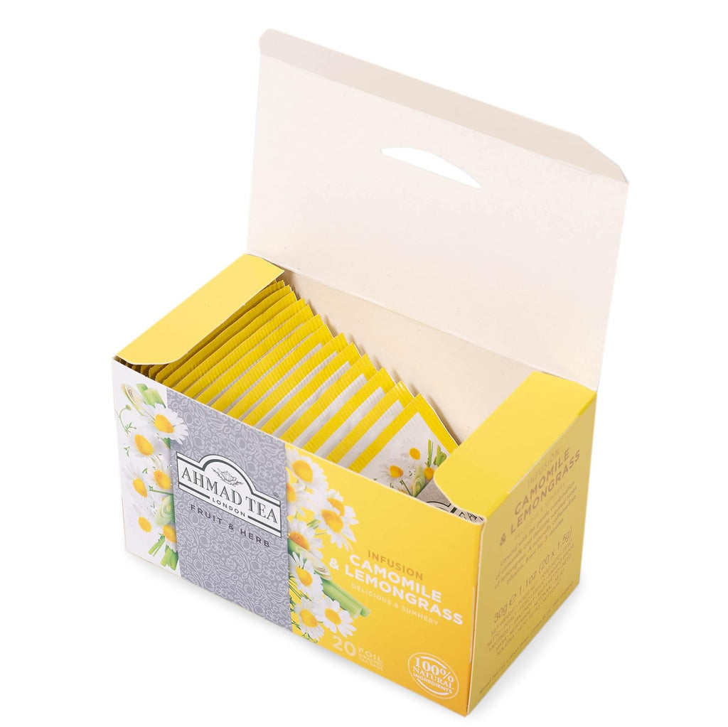 soothing chamomile and lemongrass tea