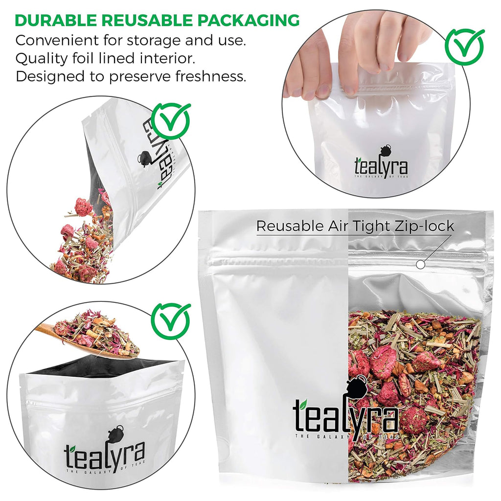 soothing chamomile and raspberry tea