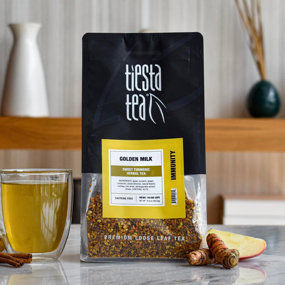 soothing chamomile and turmeric infusion