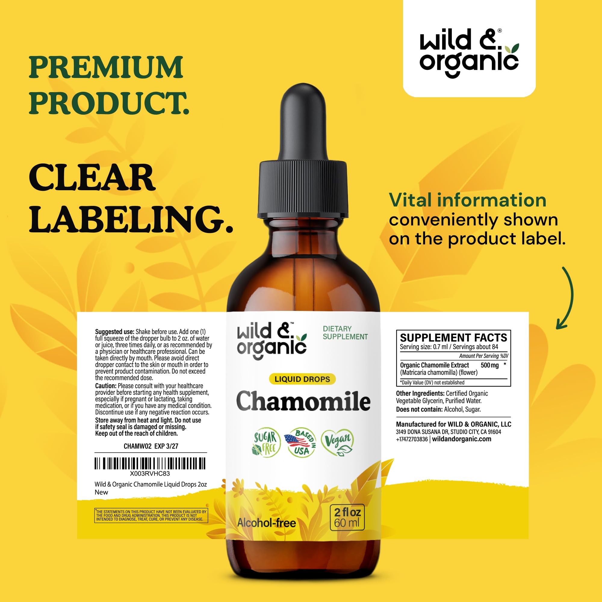 soothing chamomile drops for bedtime