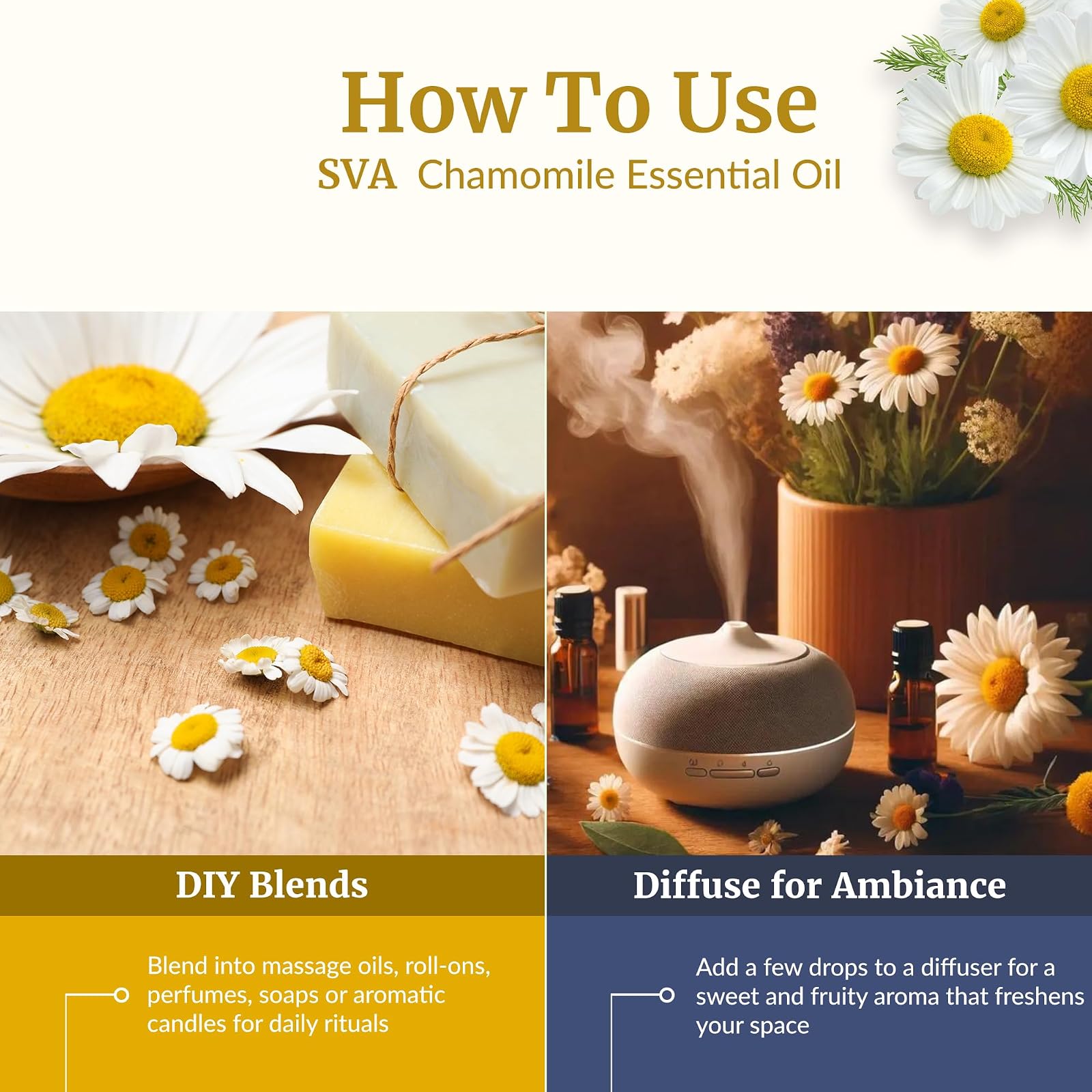 soothing chamomile essential oil aroma