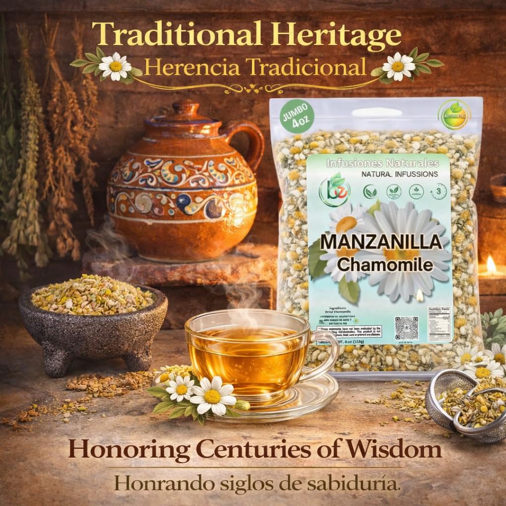 soothing chamomile flower infusion