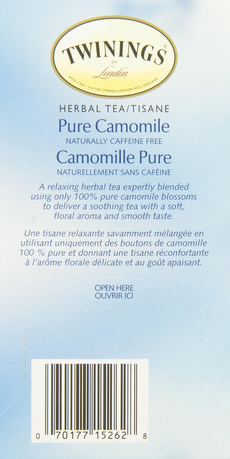 soothing chamomile herbal tea bags